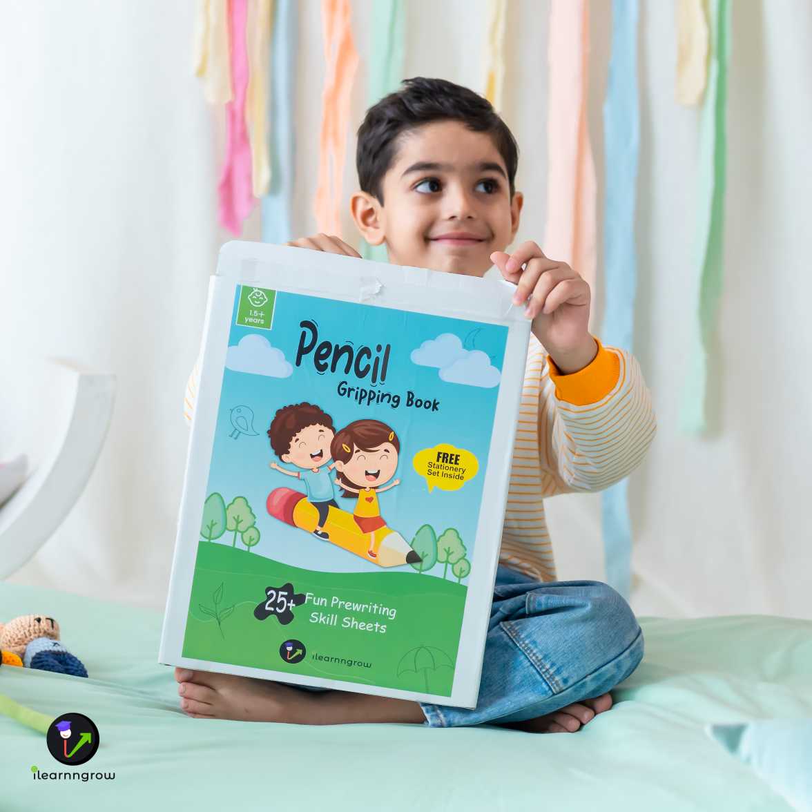 ILEARNNGROW Pencil Gripping Workbook, Fun Educational , Early Childhoo ...