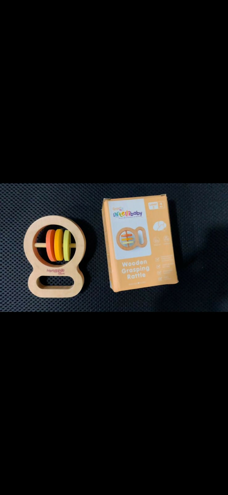 INTELLIBABY Wooden Grasping Rattle | PyaraBaby