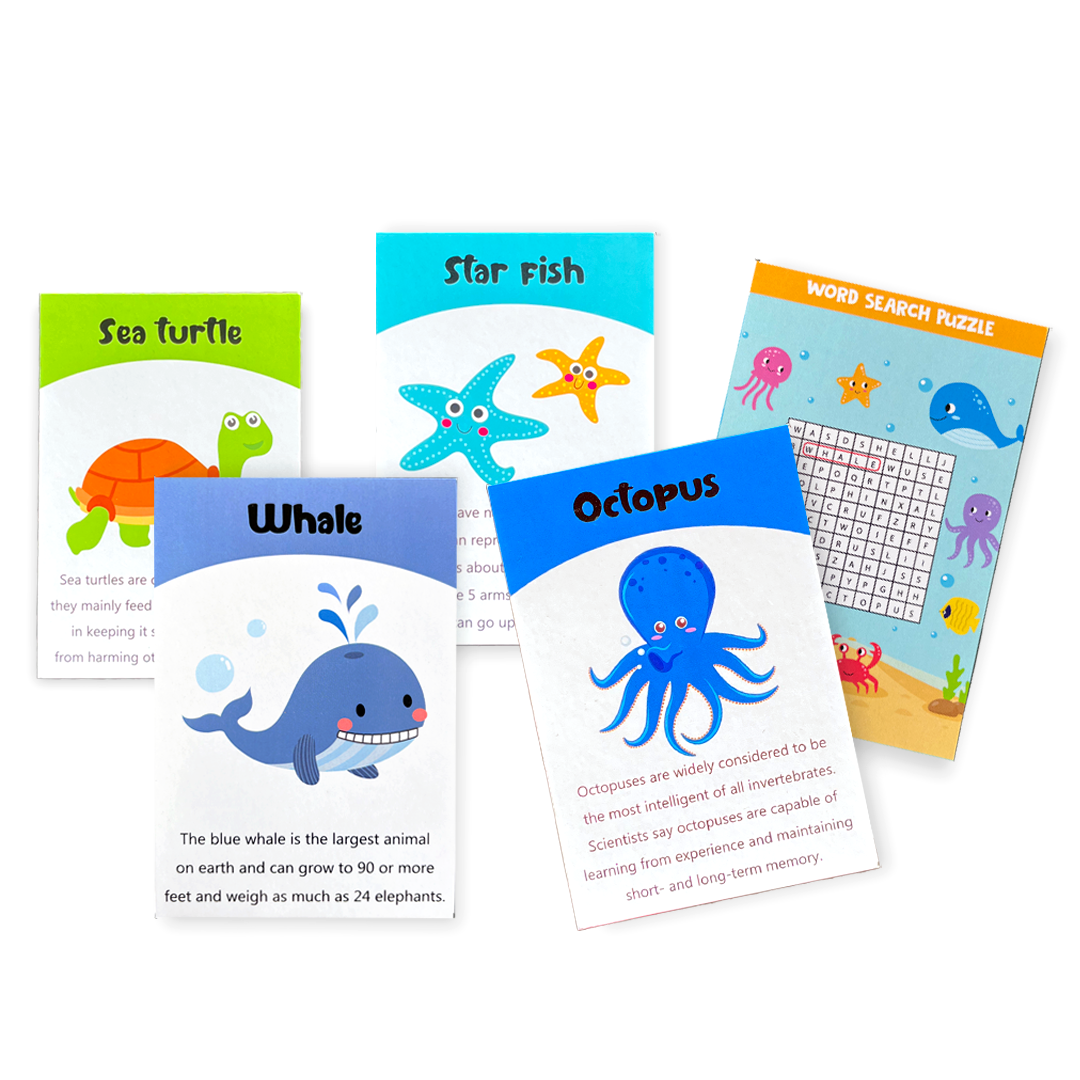 Sea animals flashcards | PyaraBaby