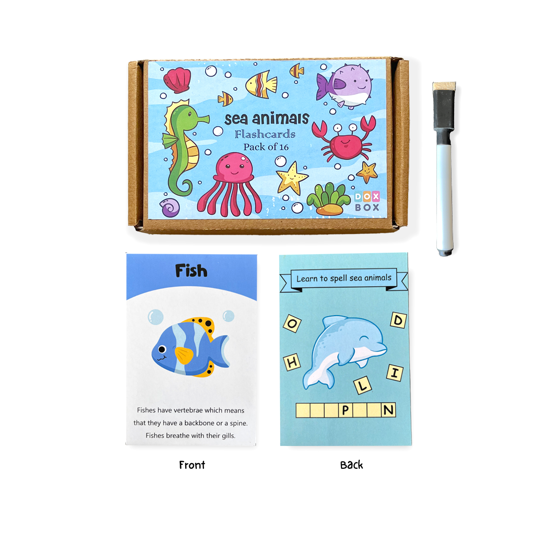 Sea animals flashcards | PyaraBaby