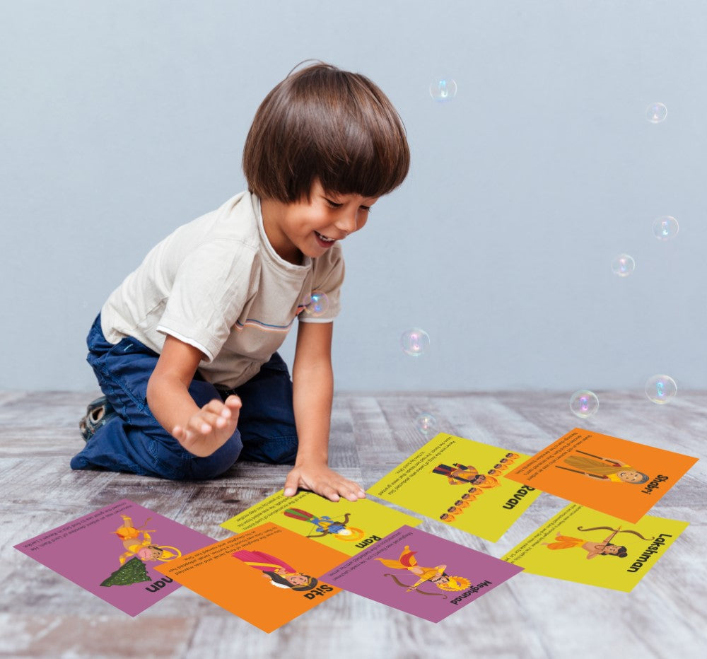 Ramayan Character Memory Card Game Flashcards -Pack of 30( Includes 15 ...