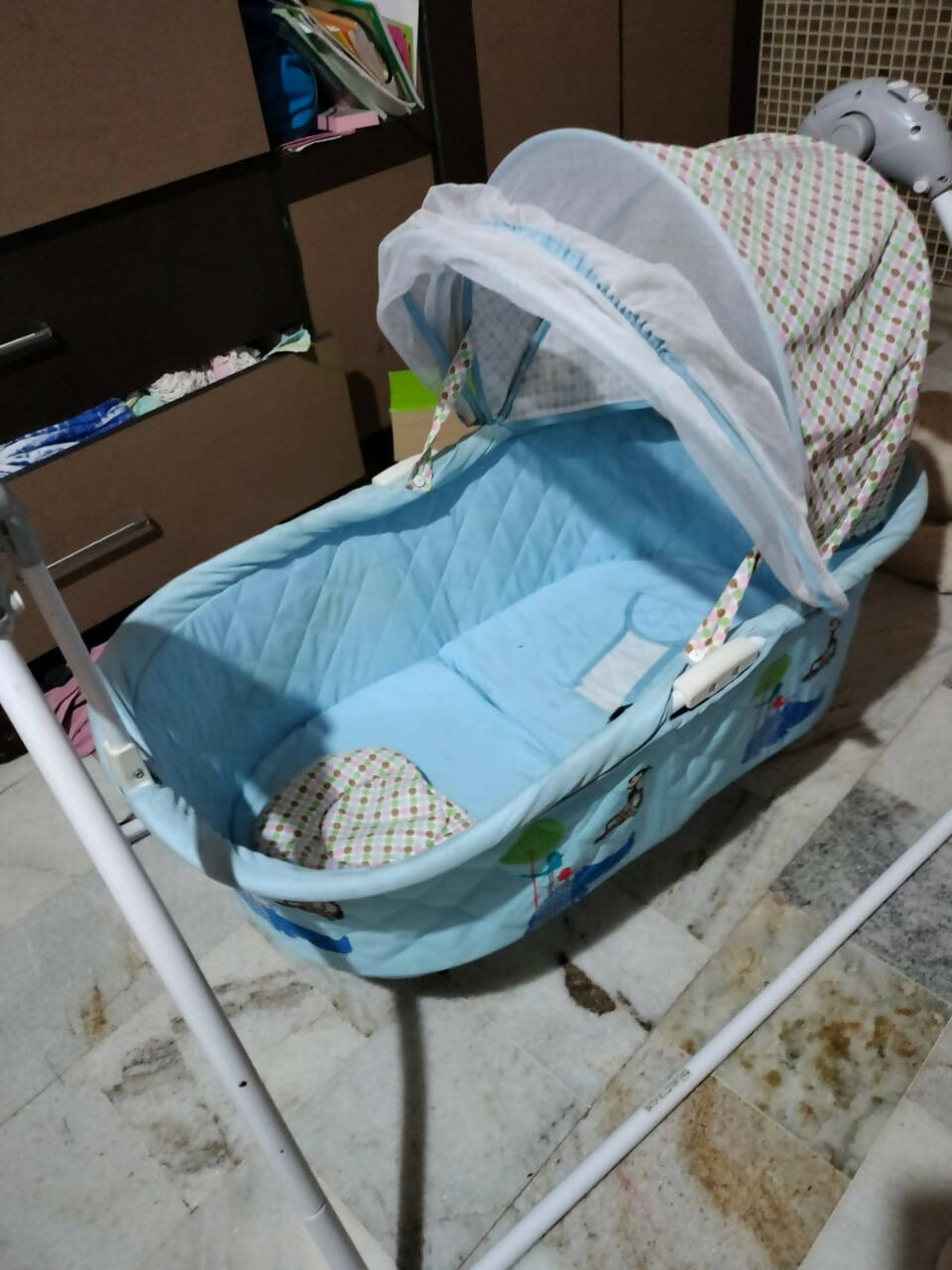 R FOR RABBIT Lullabies Baby Cradle & Swing - Blue | PyaraBaby