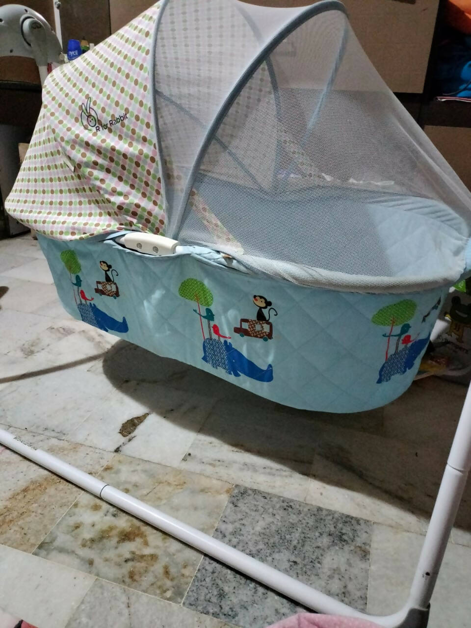 R FOR RABBIT Lullabies Baby Cradle & Swing - Blue | PyaraBaby